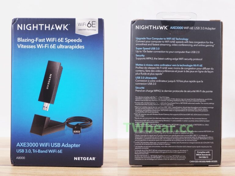 3C評測‧NETGEAR三頻AXE3000夜鷹A8000 USB3.0 Wi-Fi 6E 無線網卡開箱實測(新購與舊網卡升級優選推薦 ...